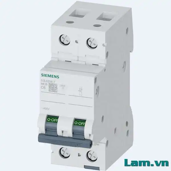 MCB 5SY7210-7 2-pole 10A 400 V 15kA